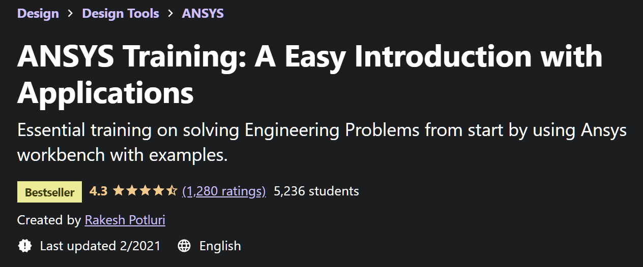 [Udemy] Easy Introduction to ANSYS with Applications [2021, ENG, LQ] :: RuTracker.org